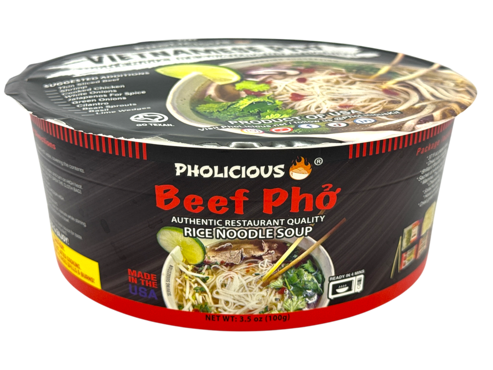 PHO: BEEF, Pholicious Authentic Instant Pho , Vietnamese Rice Noodle S ...