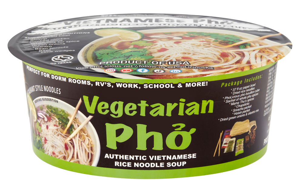 PHO: VEGETARIAN, Pholicious Authentic Instant Pho , Vietnamese Rice No ...